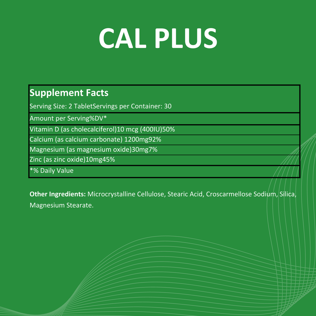 CAL Plus - 60 Tablets – Alfa Vitamins Labs