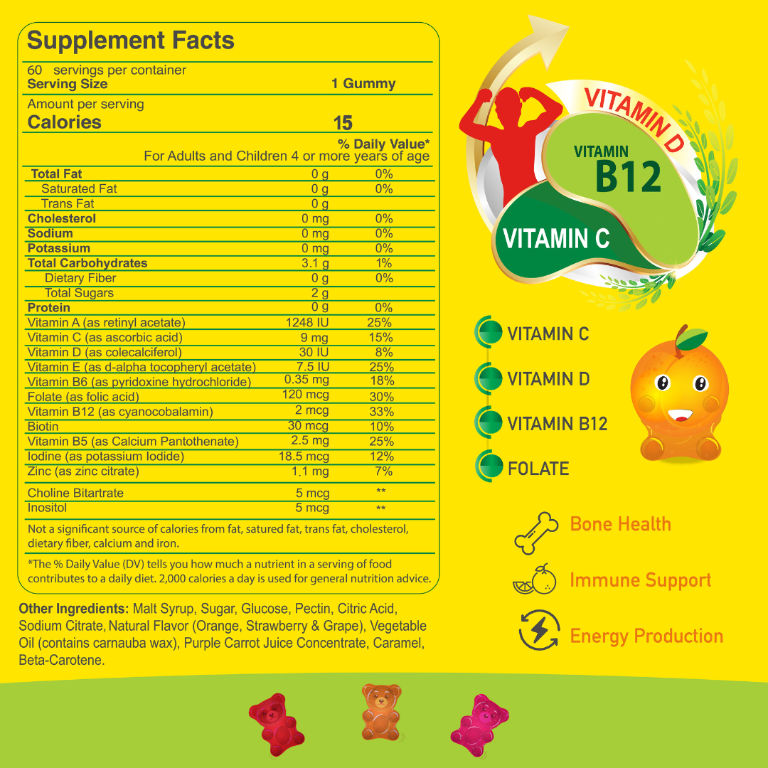 Super Gummy Bears - Kids MultiVitamins – Alfa Vitamins Labs